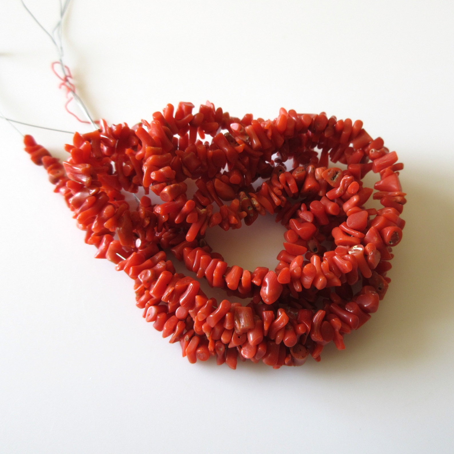 Natural Coral Chips Original Italian Red Coral Uncut Beads - Etsy