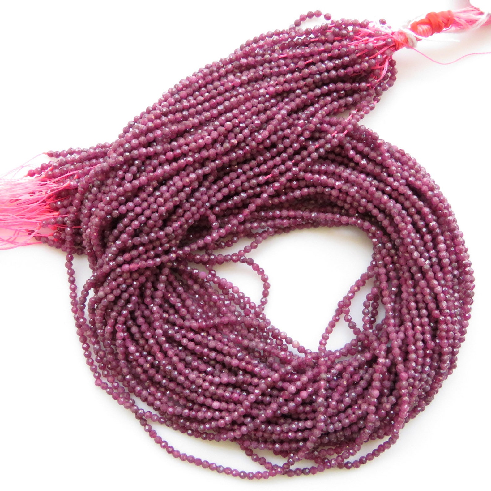 2.5mm Natural Ruby Faceted Round Beads Not Enhanced Faceted | Etsy