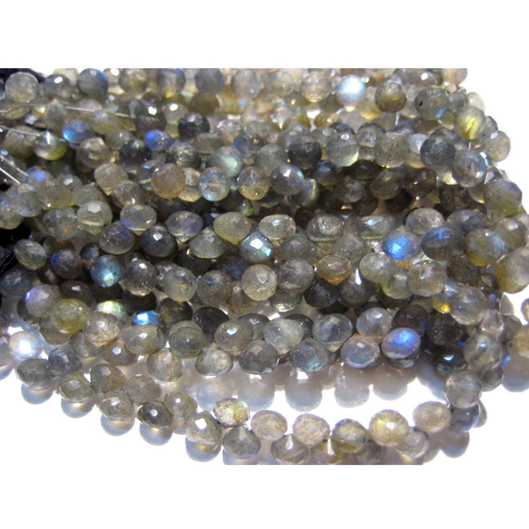Labradorite Blue Fire Gem Stone 6mm Beads Onion Briolette - Etsy