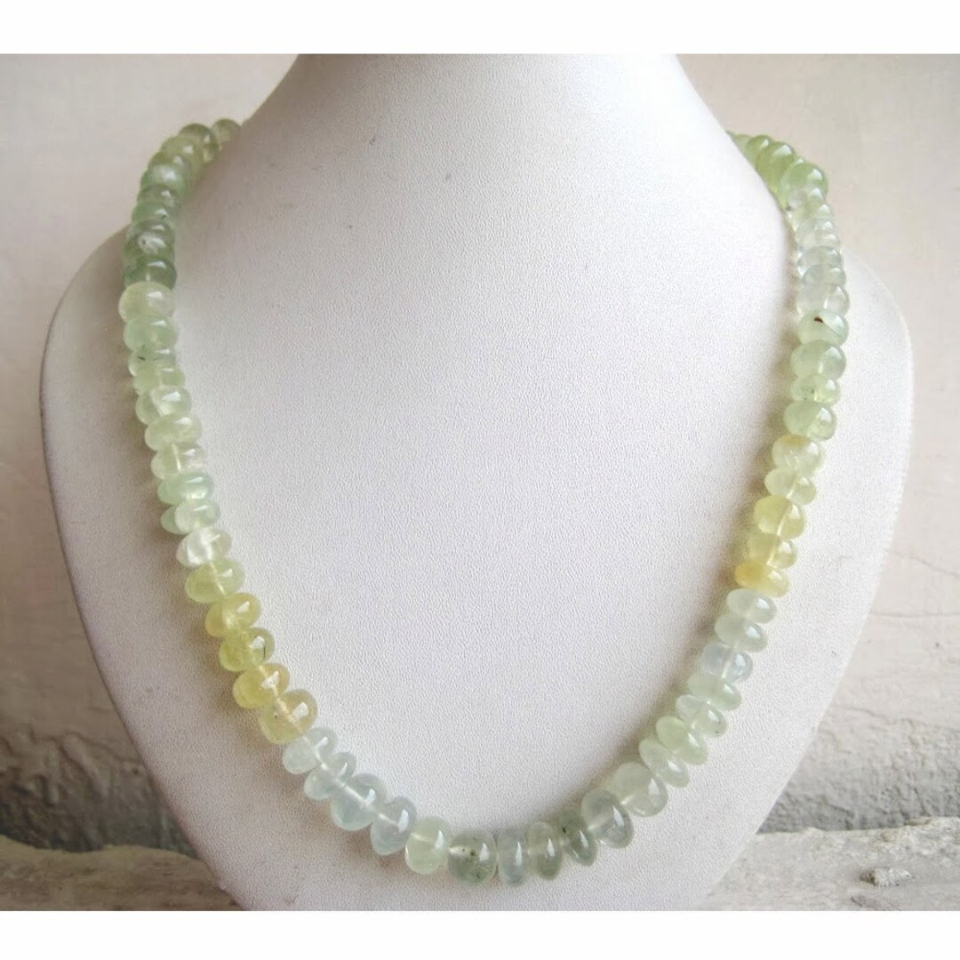 9mm to 10mm Each 38 Pieces Prehnite Rondelle Shaped Gemstone Beads ...