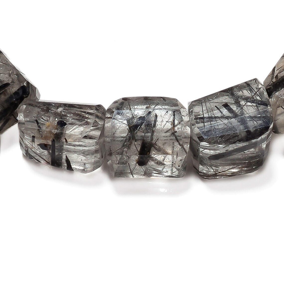 Black Rutile Quartz Rutile Nugget Beads AAA Faceted | Etsy