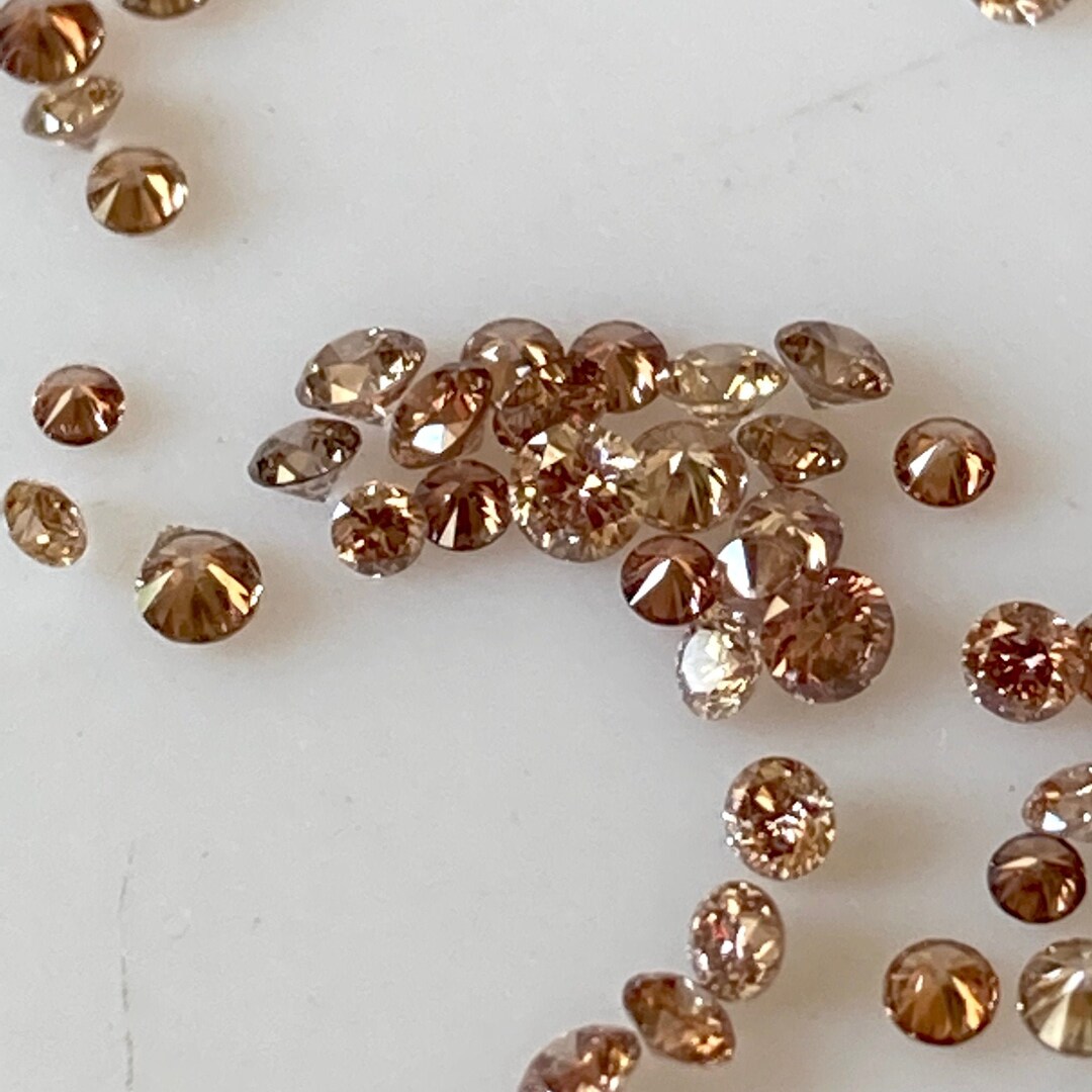 20 Pieces 1.2mm to 1.8mm Natural Pink Orange Round Brilliant Cut ...