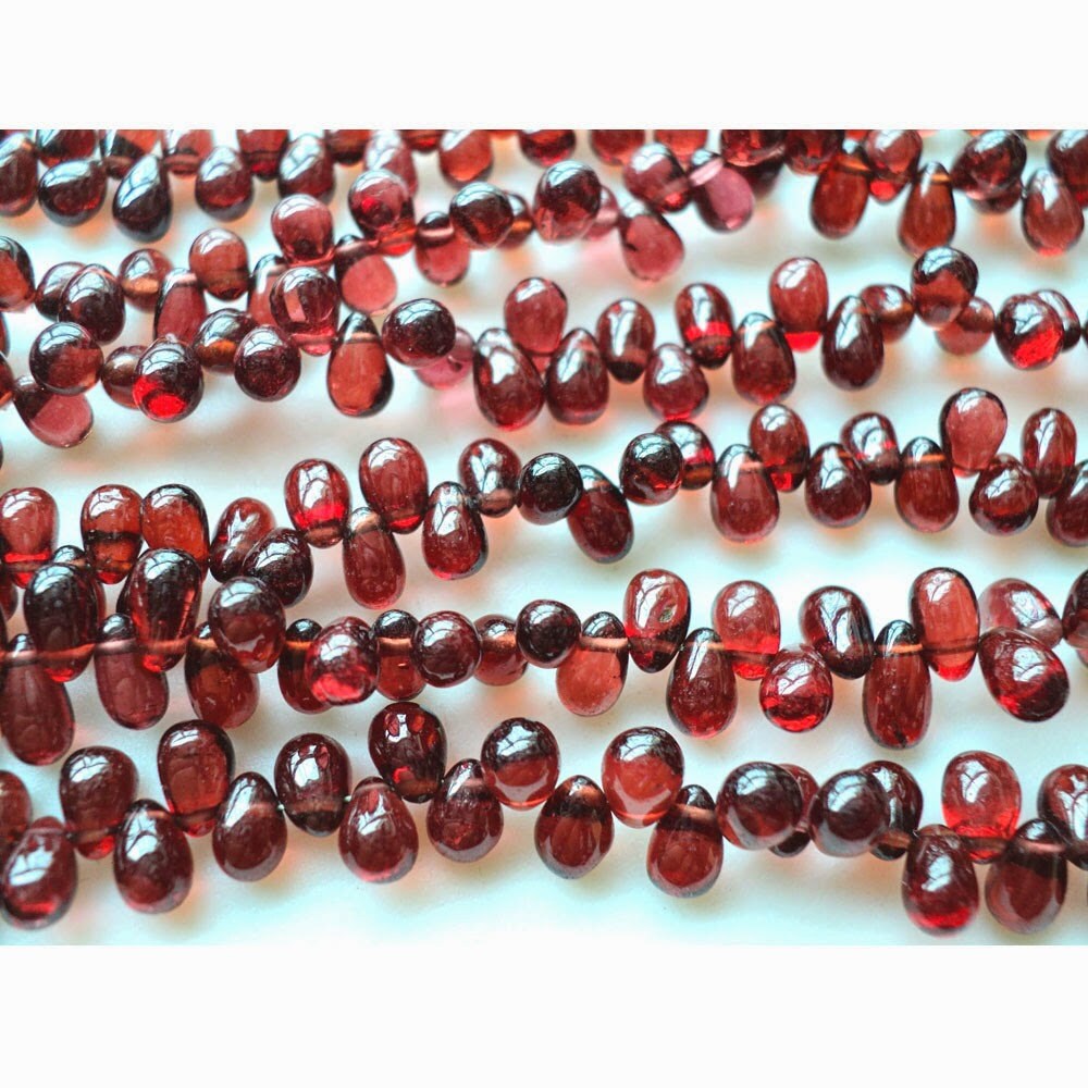 Garnet Beads Tear Drop Beads Briolette Beads 6x4mm Beads - Etsy UK