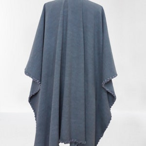 Wool Warm Winter Ruana, Wrap, - Reversible Large Shawl -unisex- Plus ...
