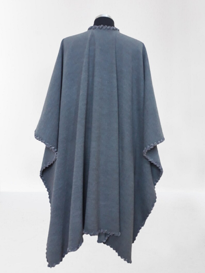 Wool Warm Winter Ruana, Wrap, - Reversible Large Shawl -unisex- Plus ...