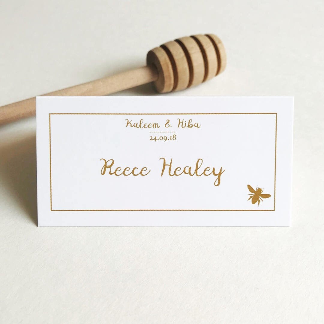 50 Honey Bee Themed Wedding Place Cards - Etsy