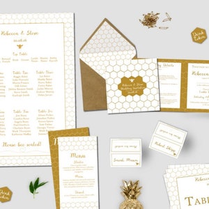 50 Honey Bee Themed Wedding Place Cards - Etsy
