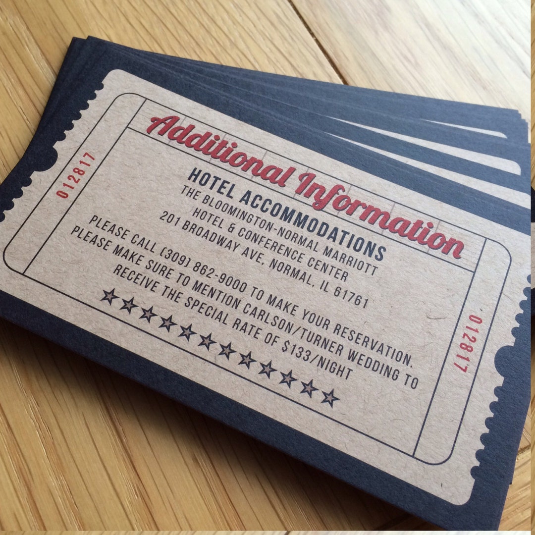 50 Personalised Movie / Cinema / Film Themed Wedding Additional ...