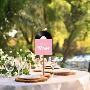 10 Personalised Music / Vinyl Themed Wedding Table Name Signs Music ...