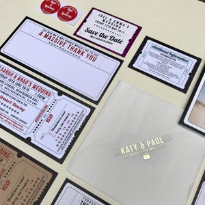 Cinema / Movie / Film / Theatre / Hollywood Themed Wedding Stationery ...