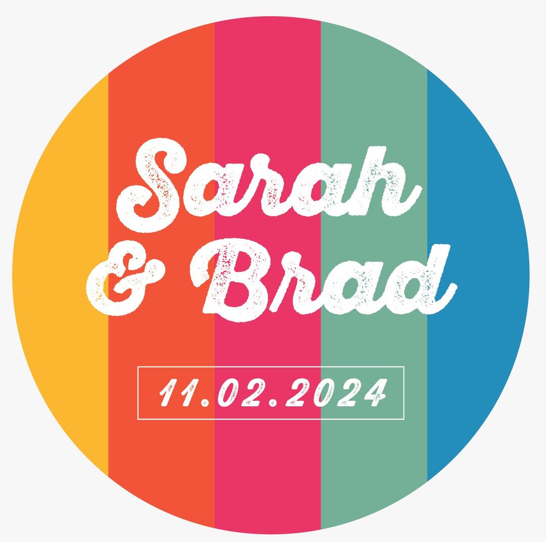 Personalised Retro Mix Tape Circular Stickers / Labels / Candy Cart ...