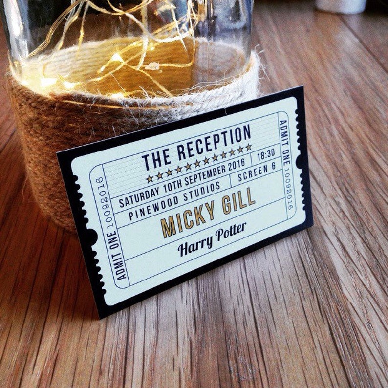 50 Flat Movie / Cinema / Film Themed Table Place Cards - Etsy UK