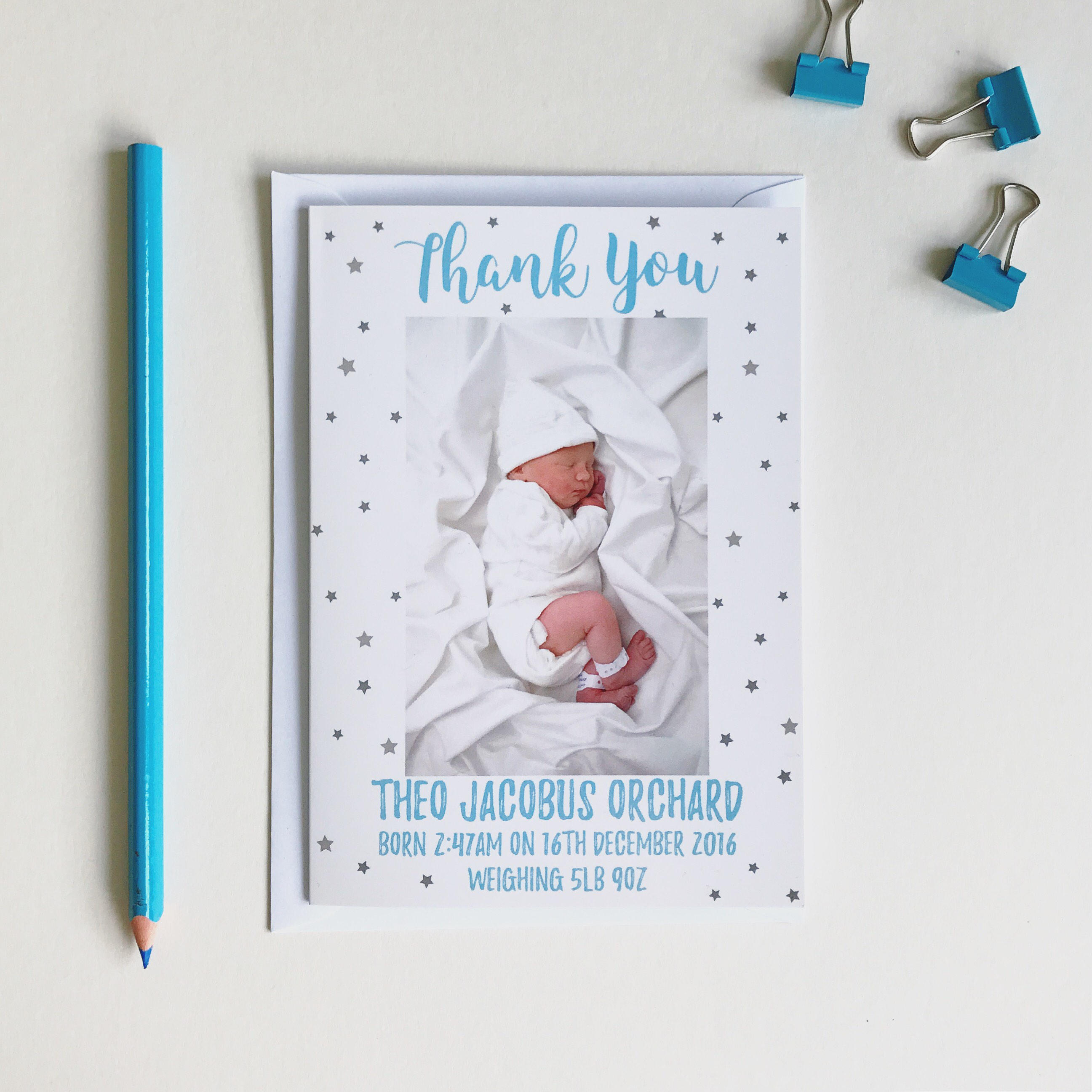 Bebé Gracias Tarjetas, Baby Shower Gracias Tarjetas, Gracias Tarjetas ...