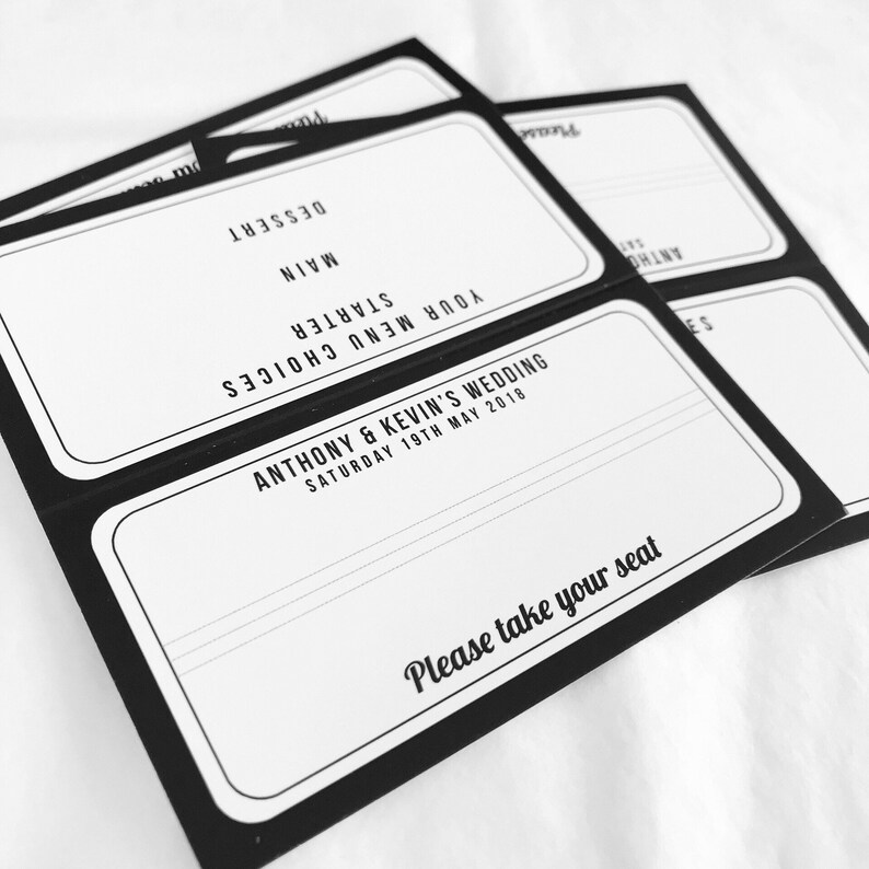 50 Personalised Movie / Cinema / Film Themed Table Place Cards - Etsy UK