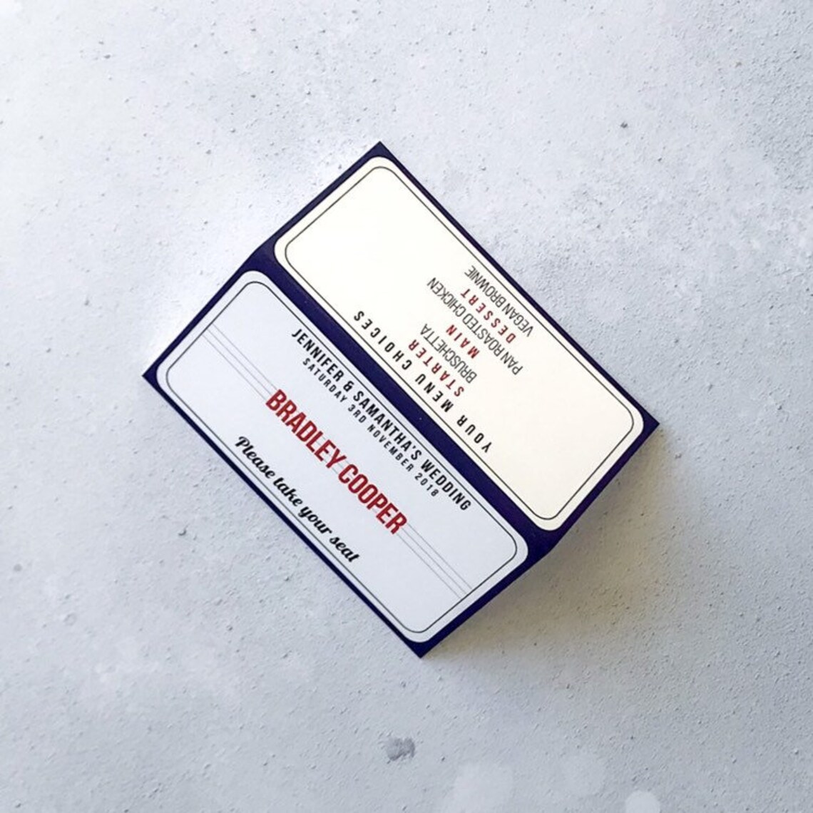 50 Personalised Movie / Cinema / Film Themed Table Place Cards - Etsy UK