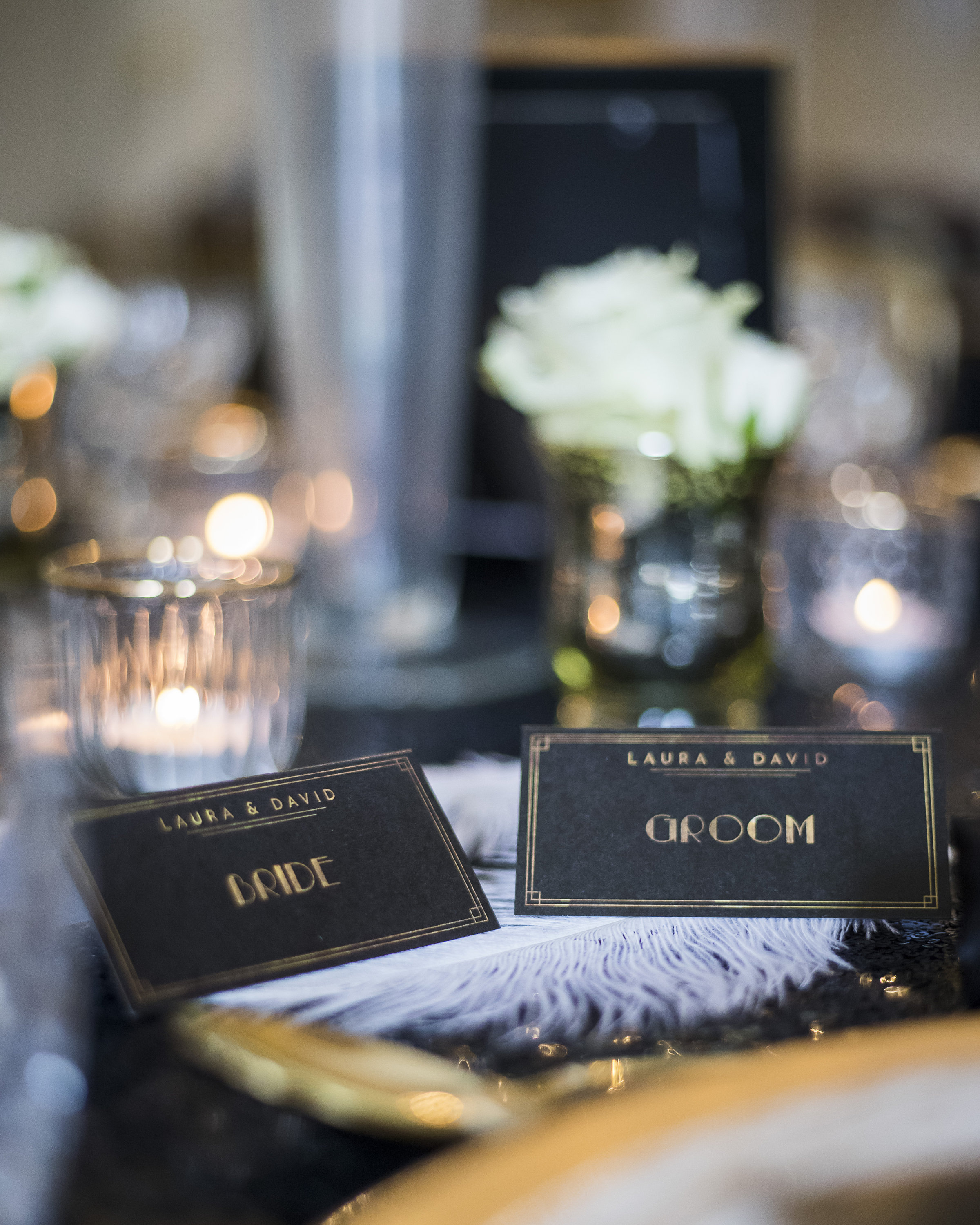 50 Personalised Great Gatsby Themed Table Place Cards, 1920s Art Deco ...