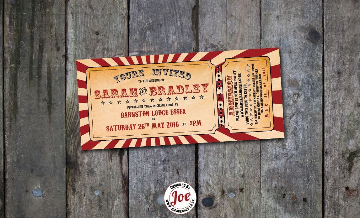 Personalised Carnival Wedding Invitations P&P + Envelopes Included ...