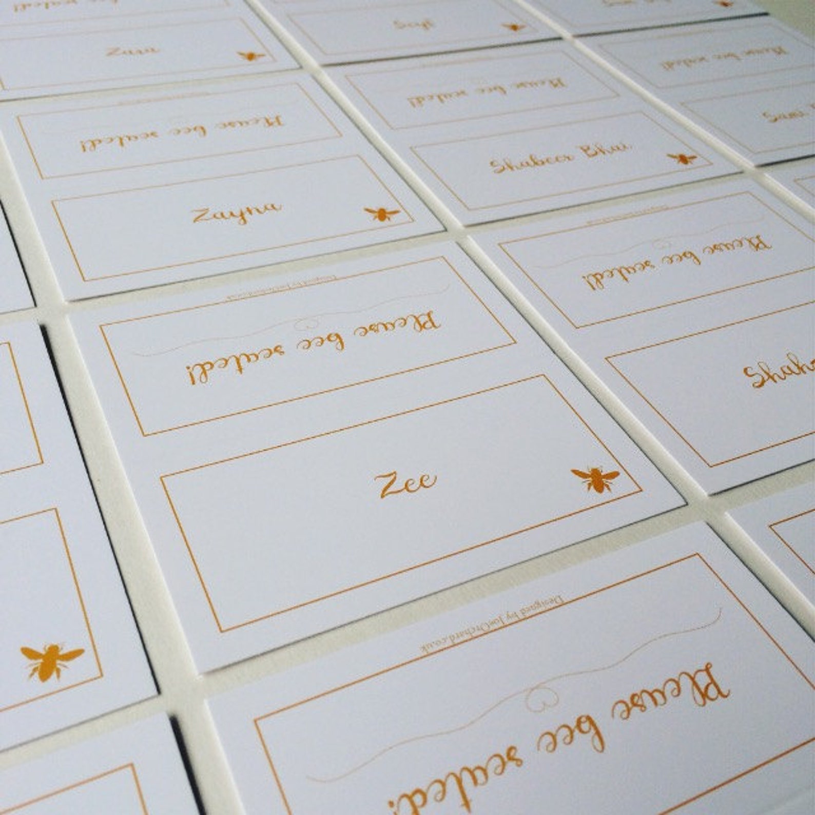 50 Honey Bee Themed Wedding Place Cards - Etsy