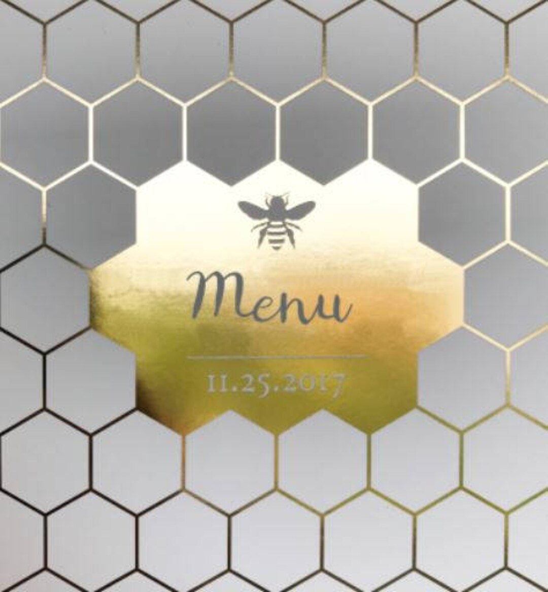 50 Personalised Honey Bee Wedding Menus - Etsy