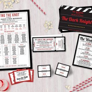 10 Personalised Cinema / Movie / Film Clapper Board Themed Wedding ...