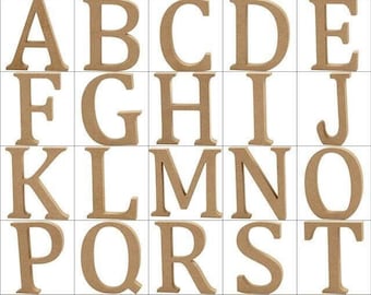 13cm 3D Wooden Alphabet Letters MDF Free Standing Hanging Decorate ...