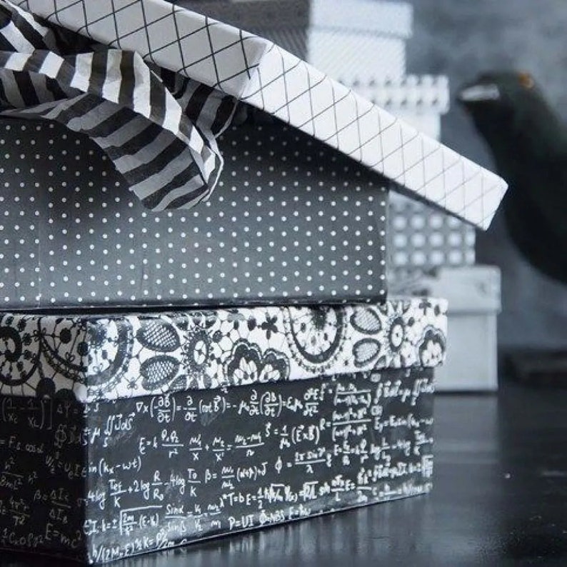 7 Square Boxes Paper Mache Cardboard | Gift Storage Decorate ...