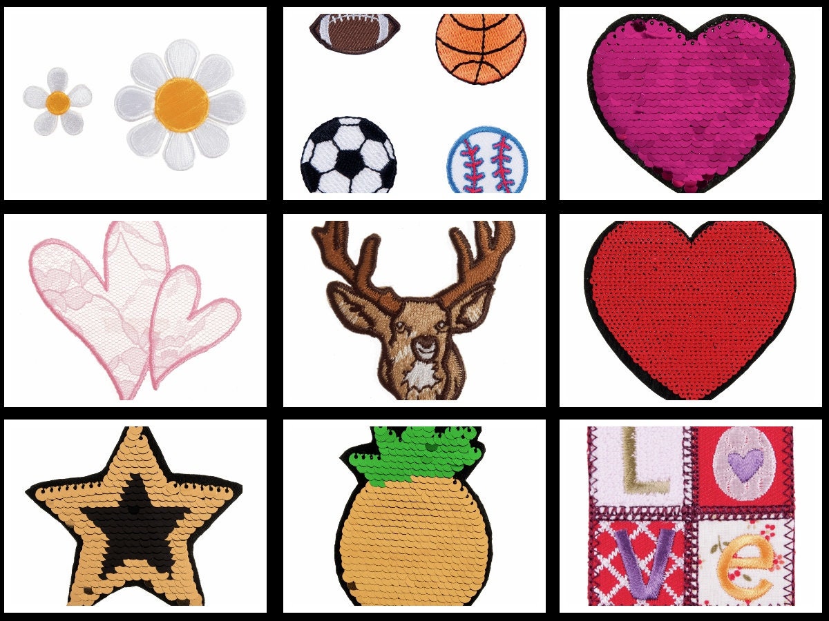 Sew On Iron On Embroidered Motifs Patches Fabric Applique | Etsy