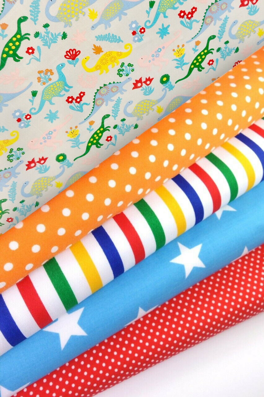 Children's Patterned Fabric Bundles Fat Quarters - Etsy UK
