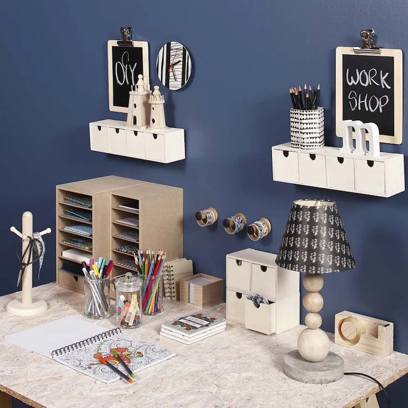 Paper Storage Units Shelved Sturdy Card Organizers Boxes Paint ...