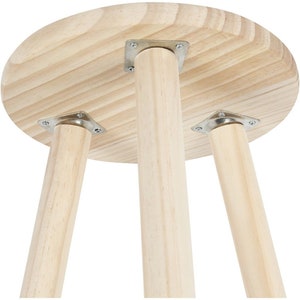Pine Wood Round Seat Milking Stool With Round Legs Decoration Material ...