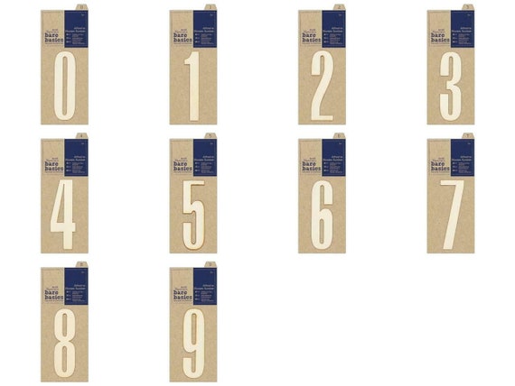Papermania Bare Basics Adhesive Wooden Numbers 0 9 - Etsy