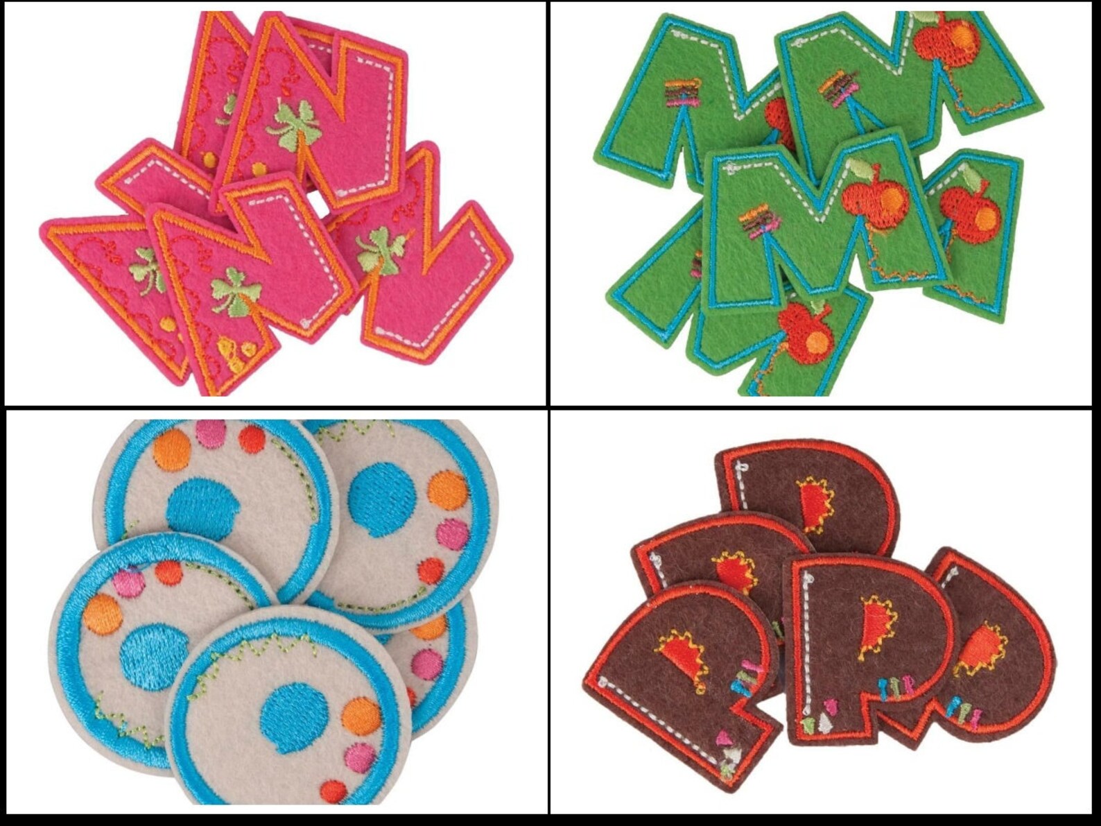 Iron on Motifs Alphabet Letters Jeans Dresses Applique Patches 3 X 3 ...