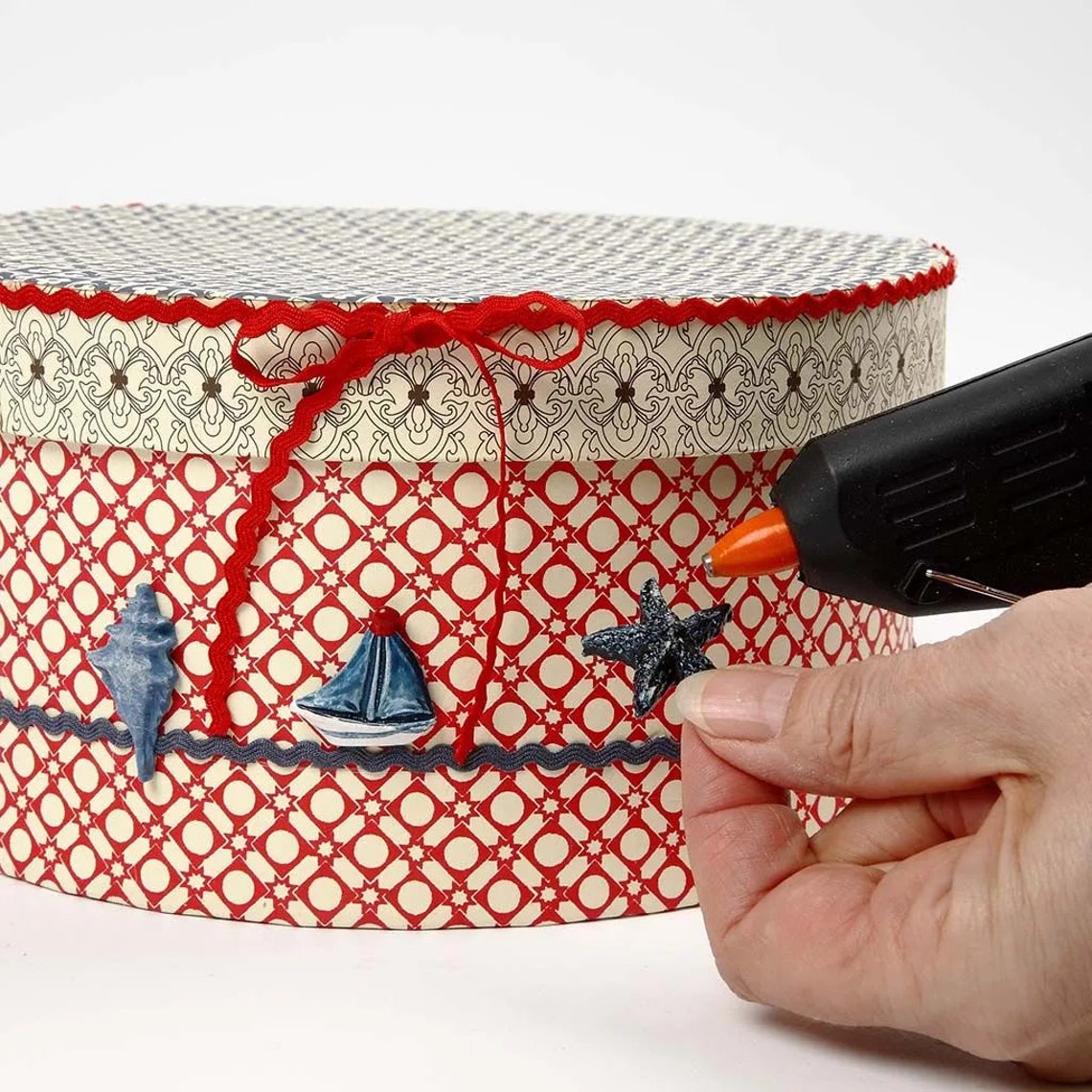 5 Round Hat Boxes Natural Paper Mache Card Boxes | Gift Storage ...