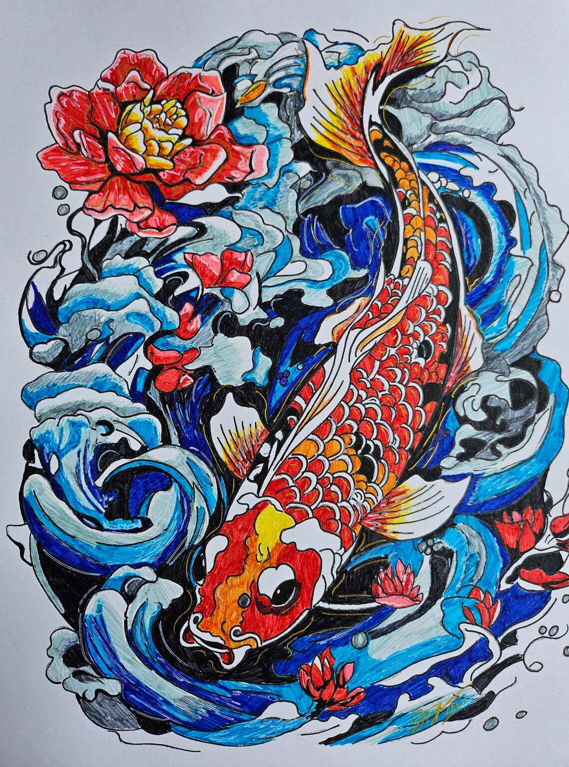Koi Perseverance - Etsy
