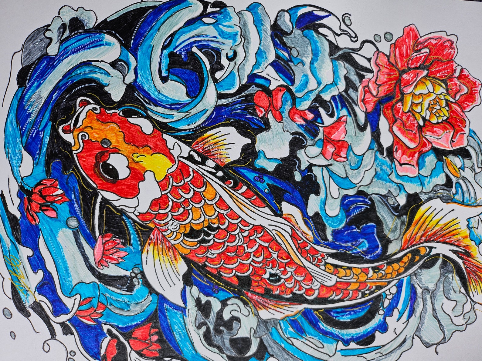 Koi Perseverance - Etsy