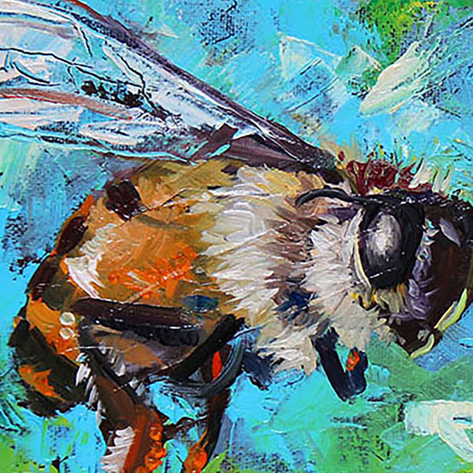 Honey Bee Bumble Bee Print From My Original Artwork - Etsy