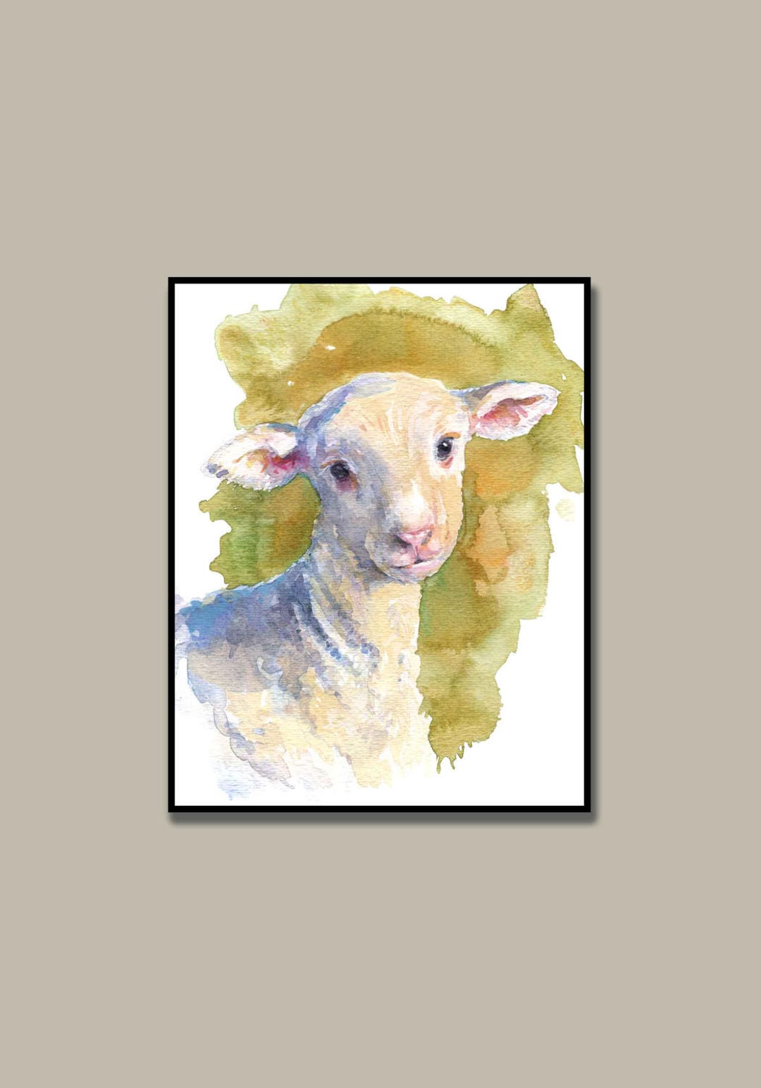 Spring Lamb Watercolor Art Print Print From Original - Etsy