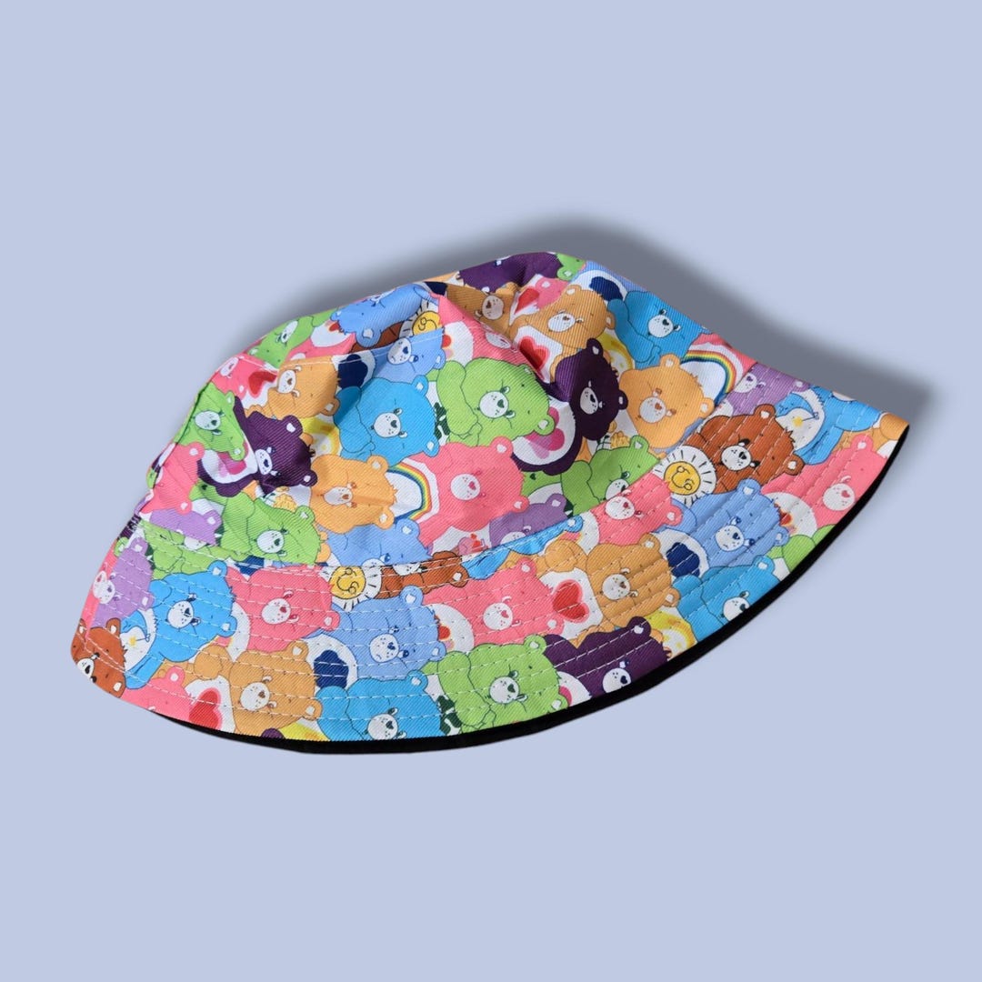 Vintage Style 2000s Care Bears Bucket Hat - Etsy