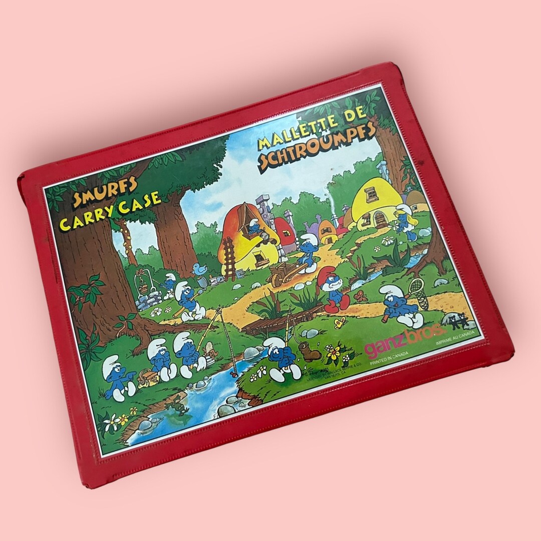 Vintage 1980s Ganzbros Smurfs Miniature Carrying Case Red - Etsy