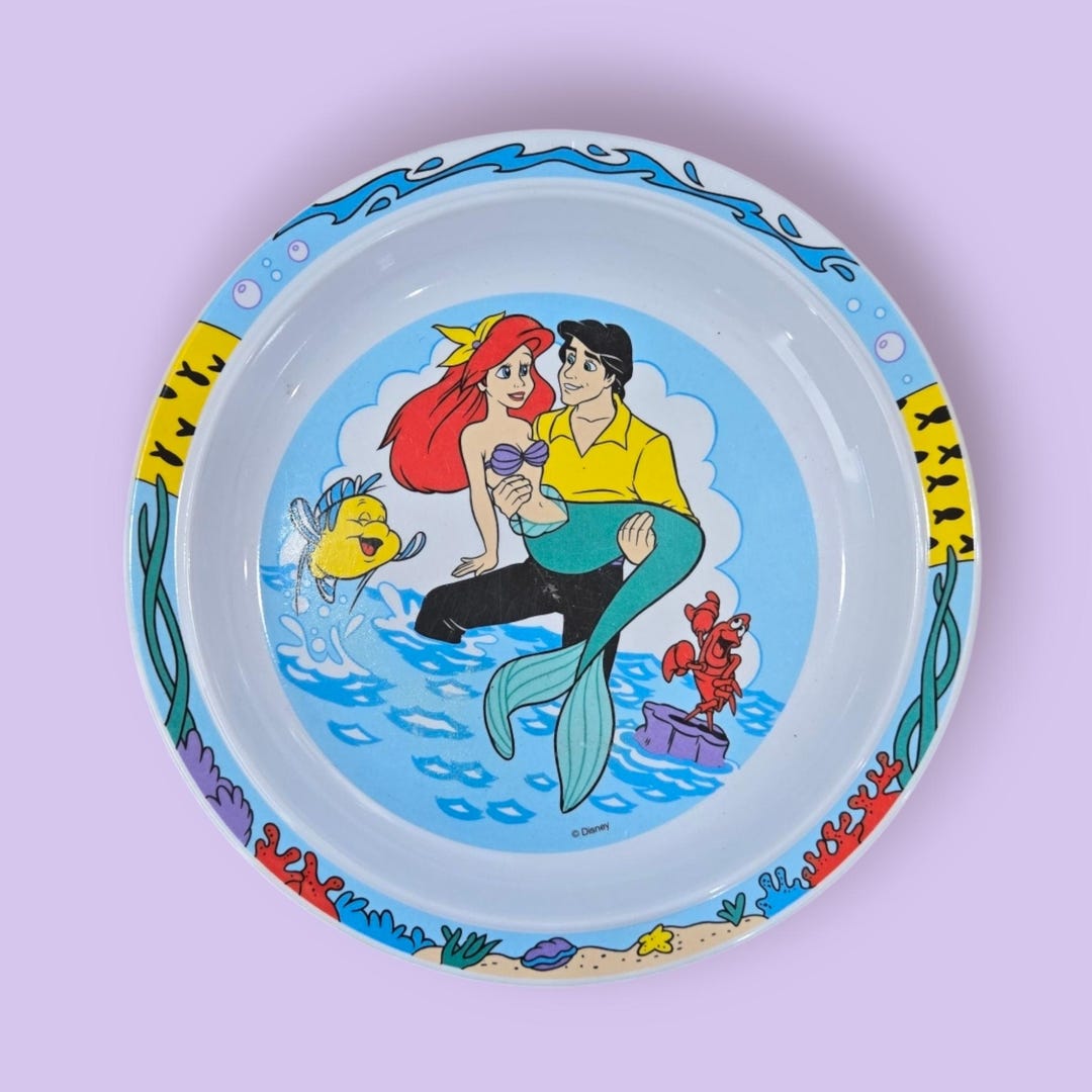 Vintage 1990s Disney's the Little Mermaid Plastic Plate - Etsy