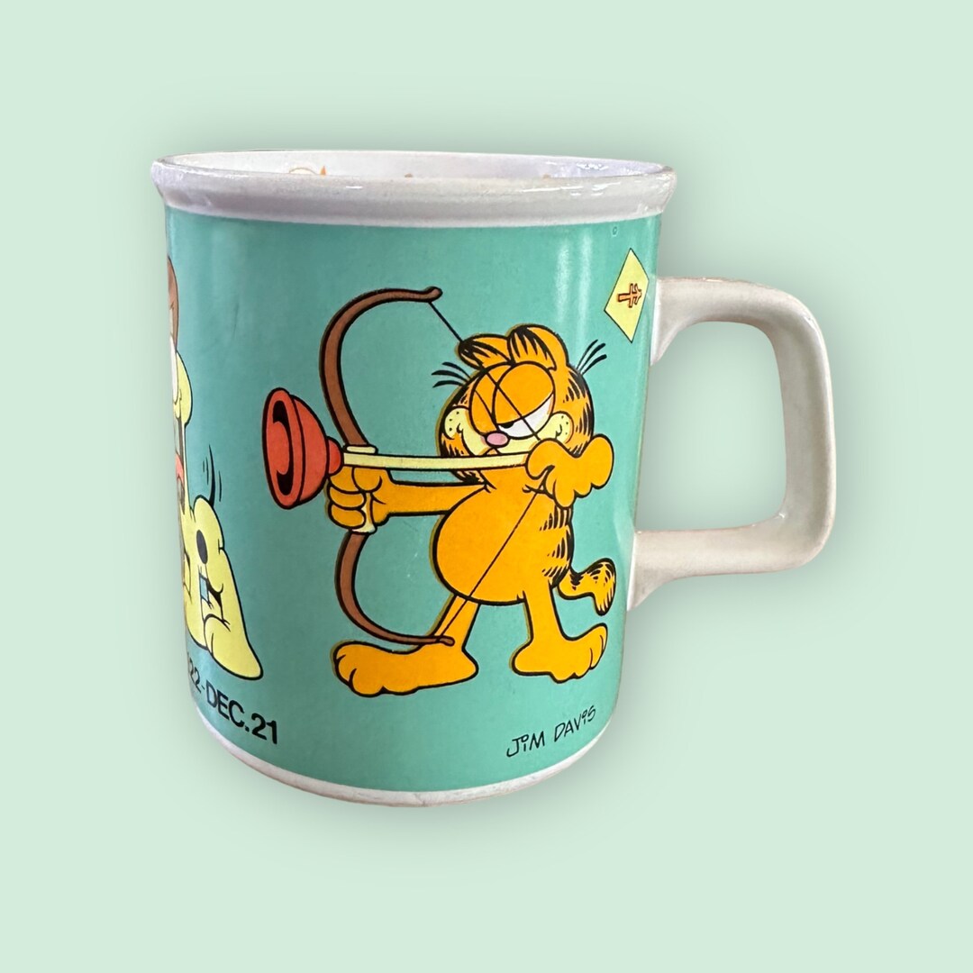 Vintage 1980s Garfield Zodiac Sign Sagittarius Mug - Etsy