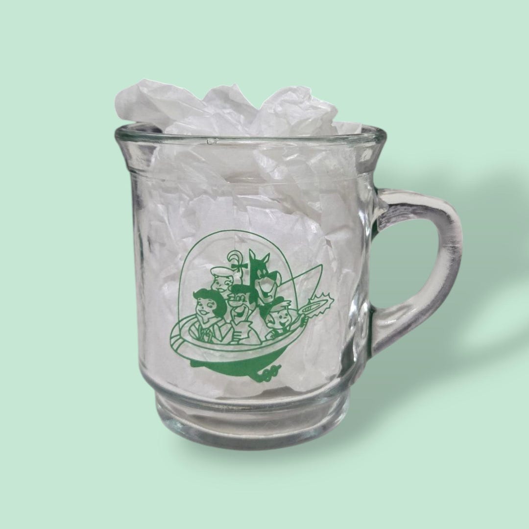 Vintage 1980s the Jetsons Glass Mug Green Variant - Etsy