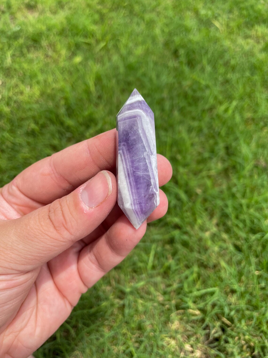 Dream Amethyst DT/ Crystal DT/ Dream Amethyst/ Chevron - Etsy