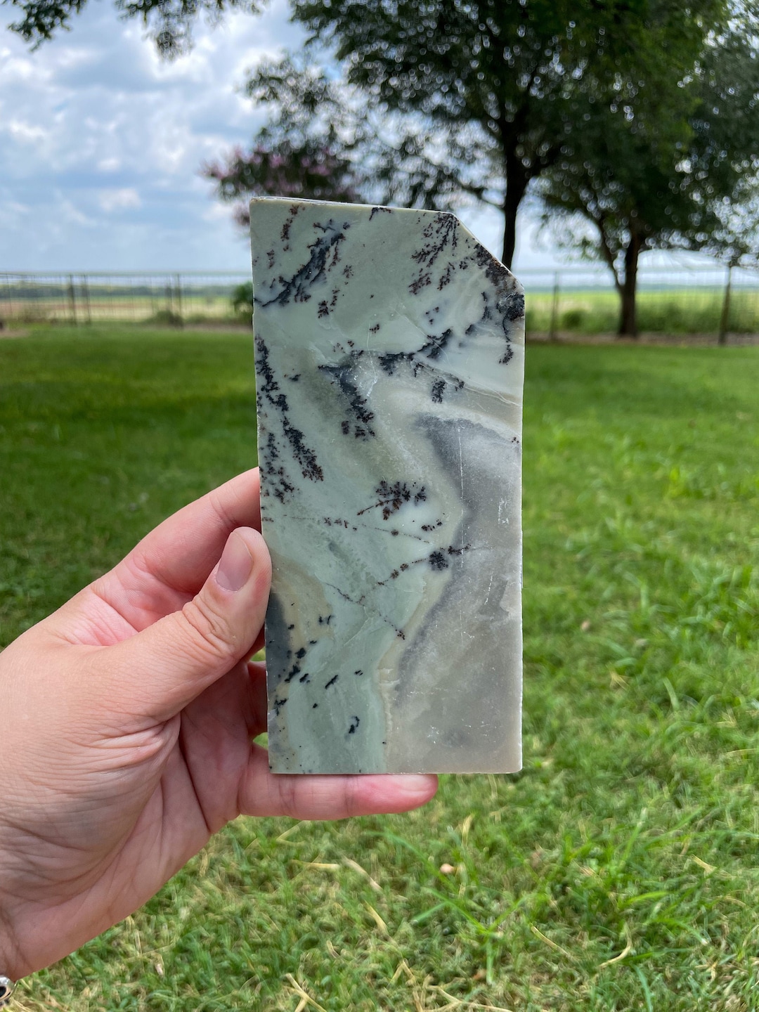 Green Dendritic Agate Slabs/ Green Dendritic Agate / Dendritic Agate ...