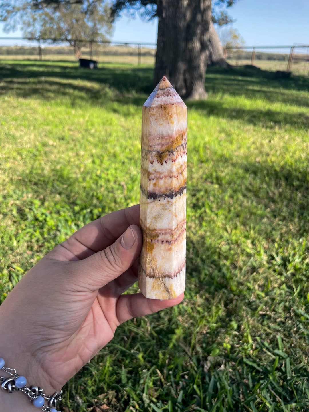 Pork Stone Tower/ Pork Stone/ Pork Stone Calcite / Red Banded Calcite ...