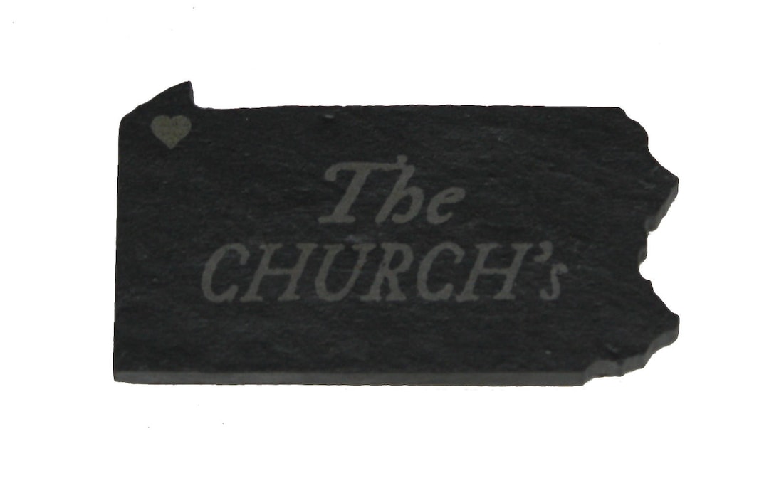 Pennsylvania Slate Fridge Magnet- Personalized With Laser Engraving - Etsy