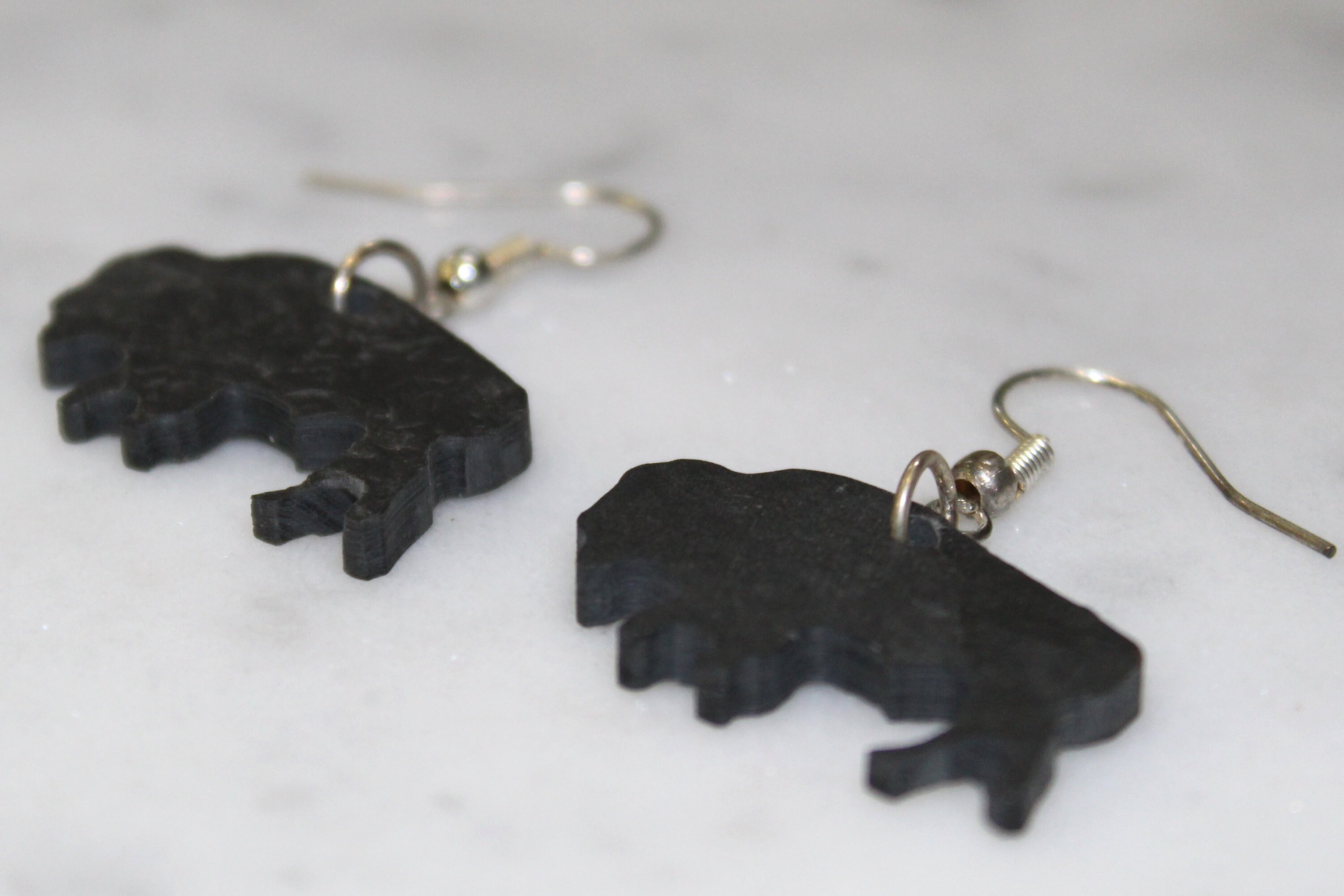 Bison Slate Earrings- Personalized With Laser Engraving - Etsy