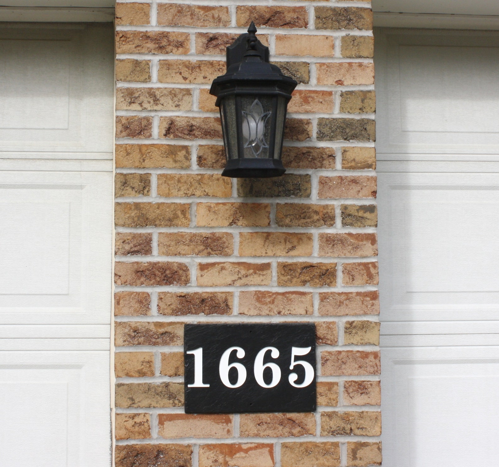 Rectangle Carved Slate House Number Sign Post and Lights - Etsy