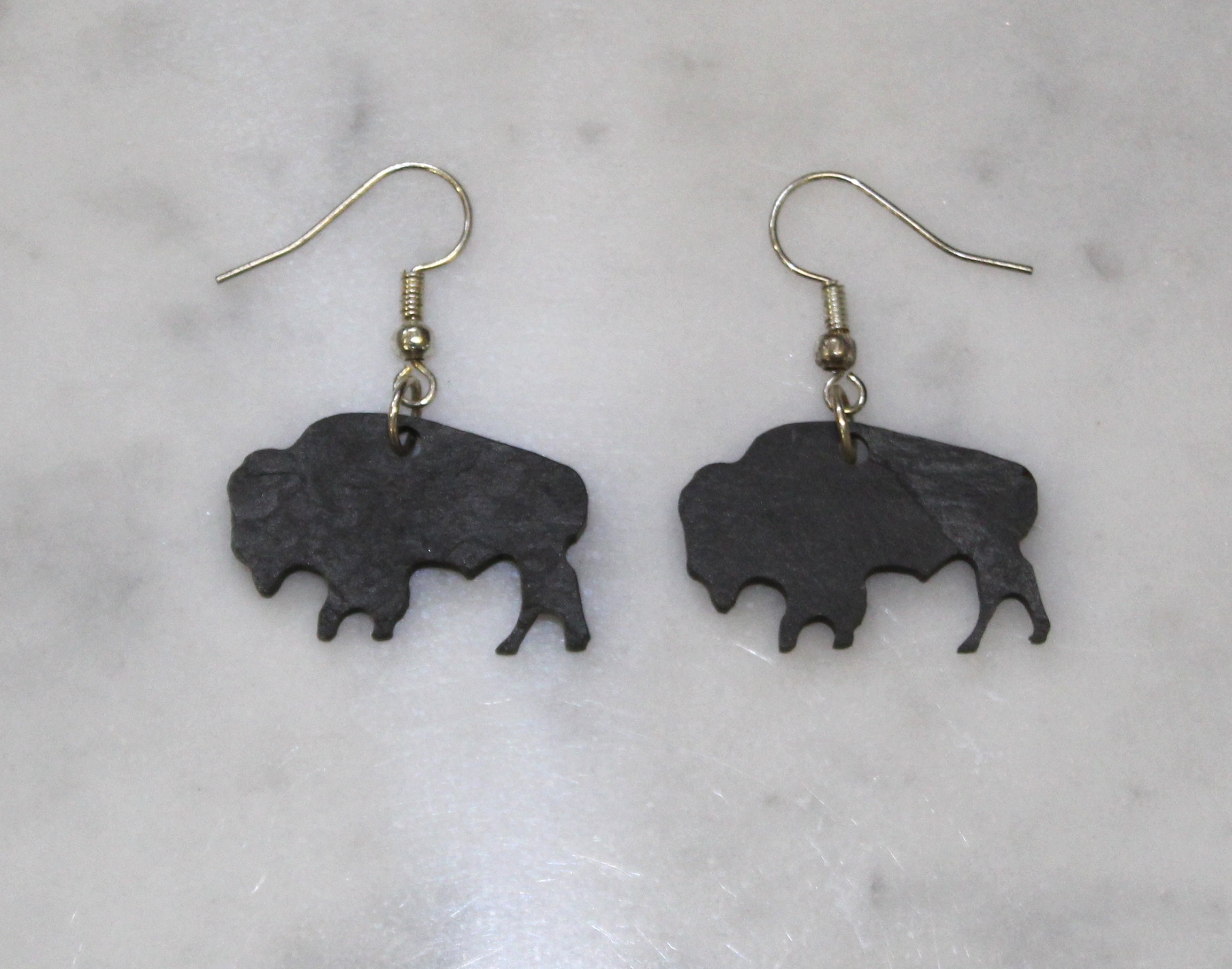Bison Slate Earrings- Personalized With Laser Engraving - Etsy