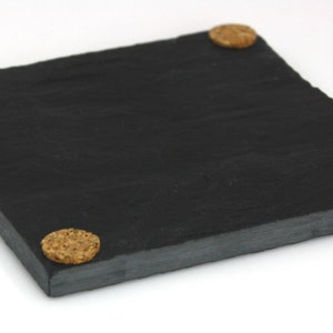 Square Black Slate Coasters- Set of 4- Personalized With Laser ...